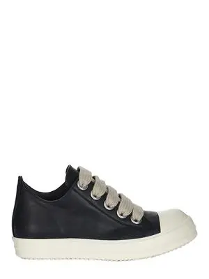 Rick Owens Leather Lace-up Sneakers - Nero