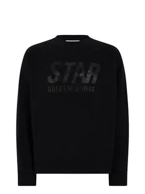 GOLDEN GOOSE Star Boxy Crewneck Sweatshirt - Black