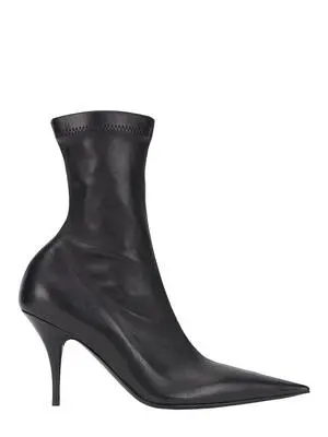 Balenciaga Pointed Ankle Boots With Stiletto Heel - Black