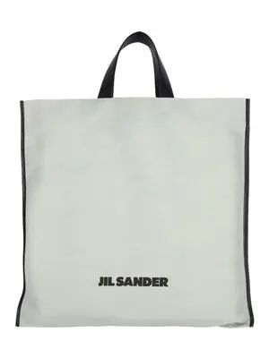 JIL SANDER Jil Sander Canvas Tote Bag With Contrast Trim Green