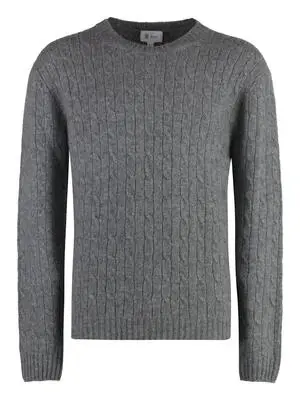 THE ALPHABET Cashmere Silk Cable-knit Sweater - Grey