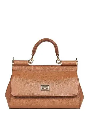 Dolce & Gabbana DOLCE & GABBANA Mini Handbag With Magnetic Closure Marrone