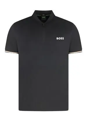 BOSS Technical Fabric Slim Fit Polo Shirt - Black