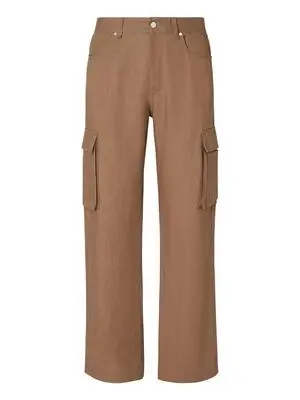 Fendi Cargo Linen Pants - Marrone