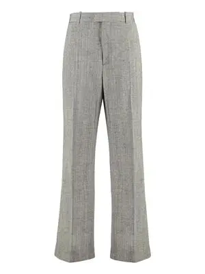 Bottega Veneta Viscose And Silk Flared Pants - Grey