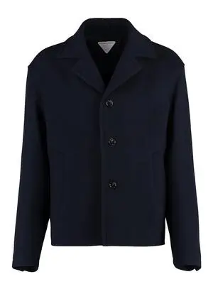 Bottega Veneta Wool And Cashmere Blend Jacket - Blue