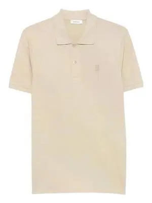 Sandro Monogram-patch Polo Shirt - Neutrals
