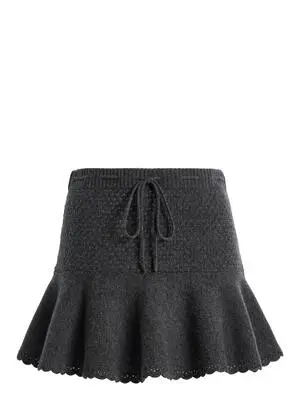 THE GARMENT Crochet Wool-cashmere Mini Skirt - Grey