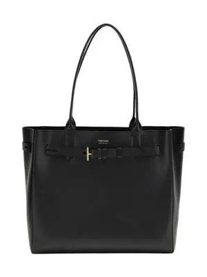 TOM FORD Large Audrey Textured Leather Tote Bag - Black