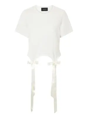 Simone Rocha Simone Rocha Bow Detailed Jersey T-Shirt Neutrals