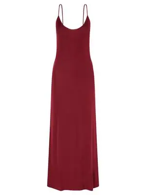 Saint Laurent Chain-detail Jersey Maxi Dress - Red