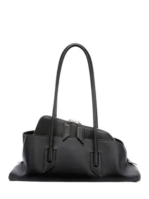 Attico La Passeggiata Small Leather Bag - Black