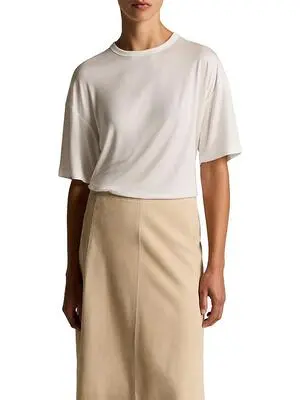Vince Relaxed Crewneck Top - Ivory