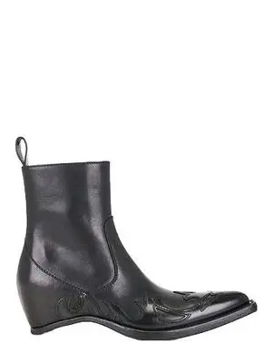 MAISON MARGIELA Heel-less Western Flame Boot - Black