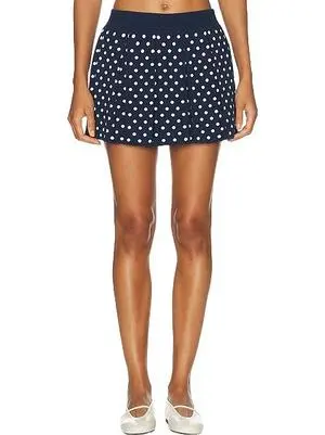 Sandy Liang Polka Dot Skirt - Navy Multi