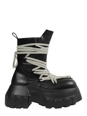 Rick Owens Megalace Tractor Boots - Black