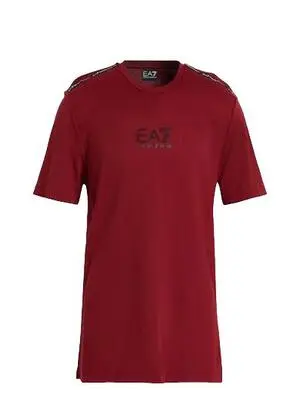 EA7 Viscose Blend T-shirt With Logo Print - Red