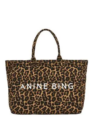 ANINE BING Leo Canvas Tote Bag - Leopard