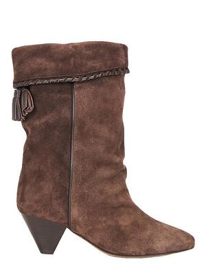 Isabel Marant Étoile Suede Pull-on Boots - Chocolate