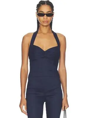 STONE COLD FOX X Revolve Halterneck Top - Navy