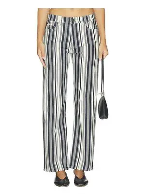 Renggli Stripe Straight Jean - Navy