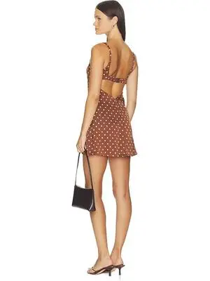 ELODIE THE LABEL Zia Mini Dress - Brown