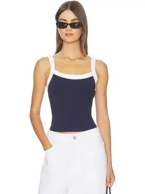 Good American The Ringer Tank Top - Navy