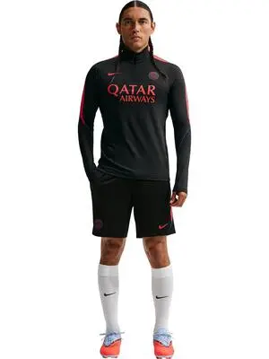 Nike Paris Saint-germain Strike Dri-fit Soccer Knit Shorts - Black