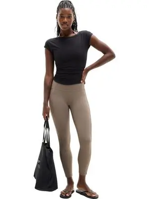 Athleta Salutation Pintuck High Rise 7/8 Legging - Umber