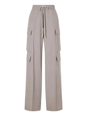 Rick Owens Cargo Belted Wide-leg Pants - Gray