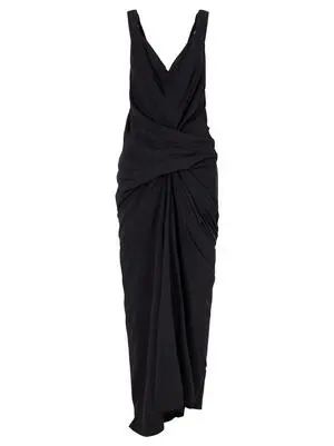 Rick Owens Draped Cady Maxi Dress - Black