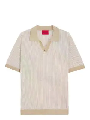 Hugo Textured Short-sleeve T-shirt - Neutrals
