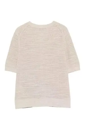 Marc O'polo Short-sleeve Knit Cardigan - Neutrals