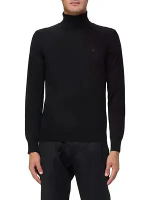 BROOKSFIELD Logo Embroidered Roll-neck Sweater - Black