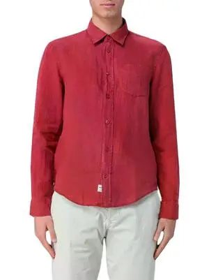 BLAUER. Linen Chest-pocket Shirt - Red