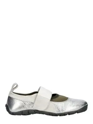 WALES BONNER Metallic Touch-strap Ballet Flats - Silver
