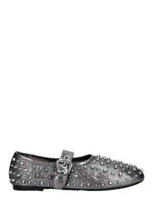 ALLSAINTS Stud-embellished Buckle Ballet Flats - Grey