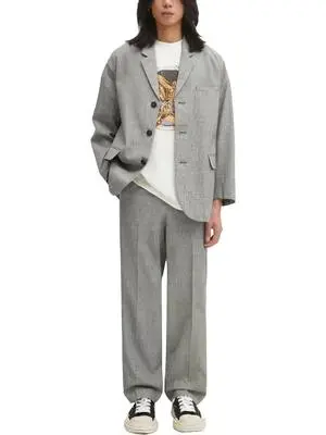 Visvim Micro-check Notched-lapels Suit - Grey