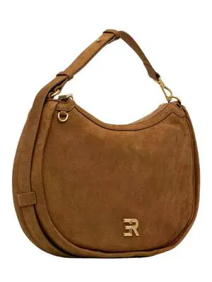 ERMANNO FIRENZE Grained Leather Shoulder Bag - Brown