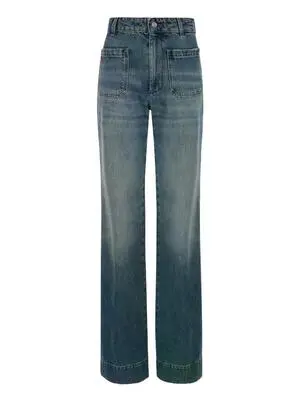 Victoria Beckham Victoria Beckham Alina Patch-Pocket Jeans Blue