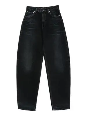 HAIKURE Faded Barrel-leg Jeans - Blue
