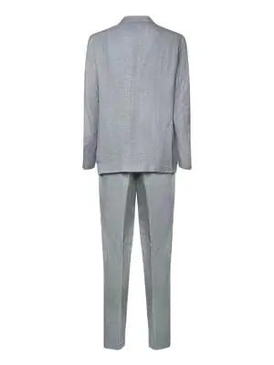 Eleventy Check-pattern Single-breasted Suit - Grey