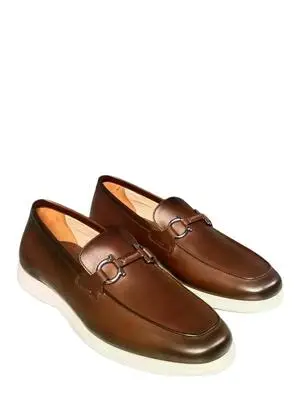 FERRAGAMO Ferragamo Gancini Plaque Loafers Brown
