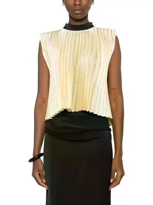 Sandro Pleated Blouse - Yellow