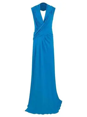 Alberta Ferretti Draped Maxi Gown - Blue