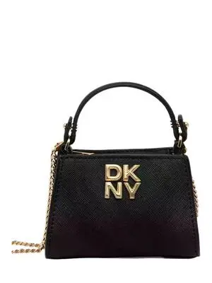 Dkny Foster Logo-plaque Crossbody Bag - Black