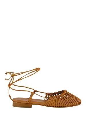 Hereu Mantera Knotted Leather Sandals - Brown