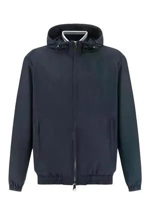 Paul & Shark Hooded Microfiber Jacket - Blue