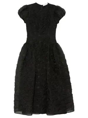 Cecilie Bahnsen Puff Sleeve Midi Dress - Black