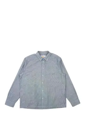 Naked & Famous Denim True Striped Shirt - Blue